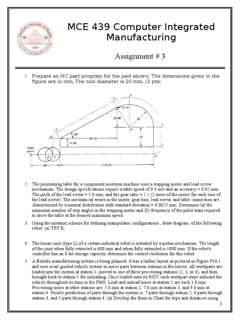 MCE 439 Assignment 3 | PDF | Manufactured Goods