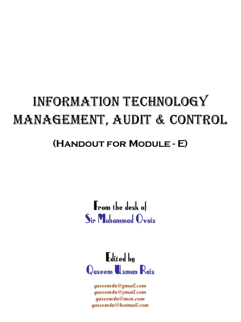 Information Technology Management, Audit & Control | PDF | Information Security | Firewall ...