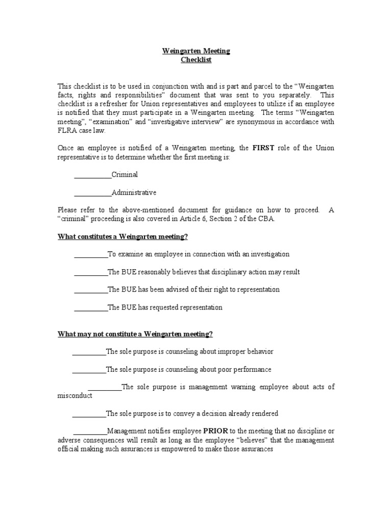 Weingarten Checklist | Question | Confidentiality