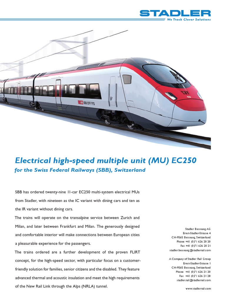 Ec250 SBB en | PDF | Rail Transport | Train