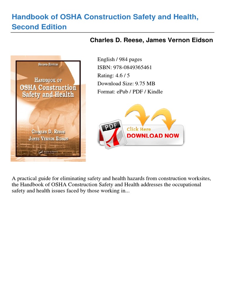 OSHA Construction Safety Handbook 2nd Ed. | PDF | Occupational Safety ...