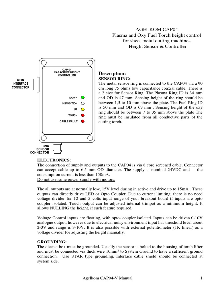 Torch Height Controller | PDF | Electrical Connector | Inductor