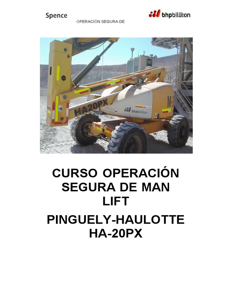 Operación Segura de Manlift HA-20PX | PDF | Movimiento (física ...