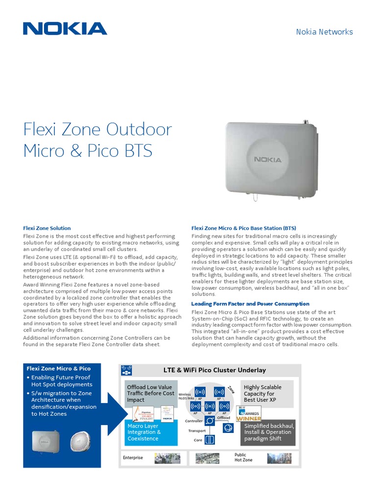 Nokia Flexi Zone Outdoor Micro-pico Bts Datasheet | Lte Advanced ...