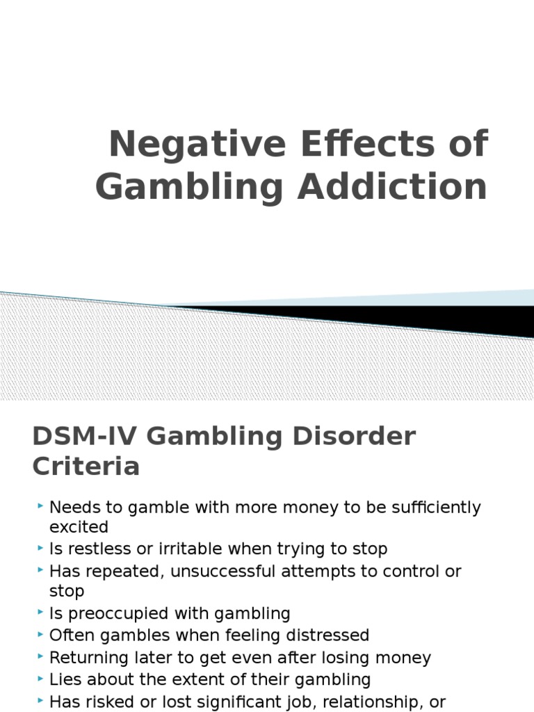 Gambling Addiction Powerpoint | Problem Gambling | Substance Use Disorder