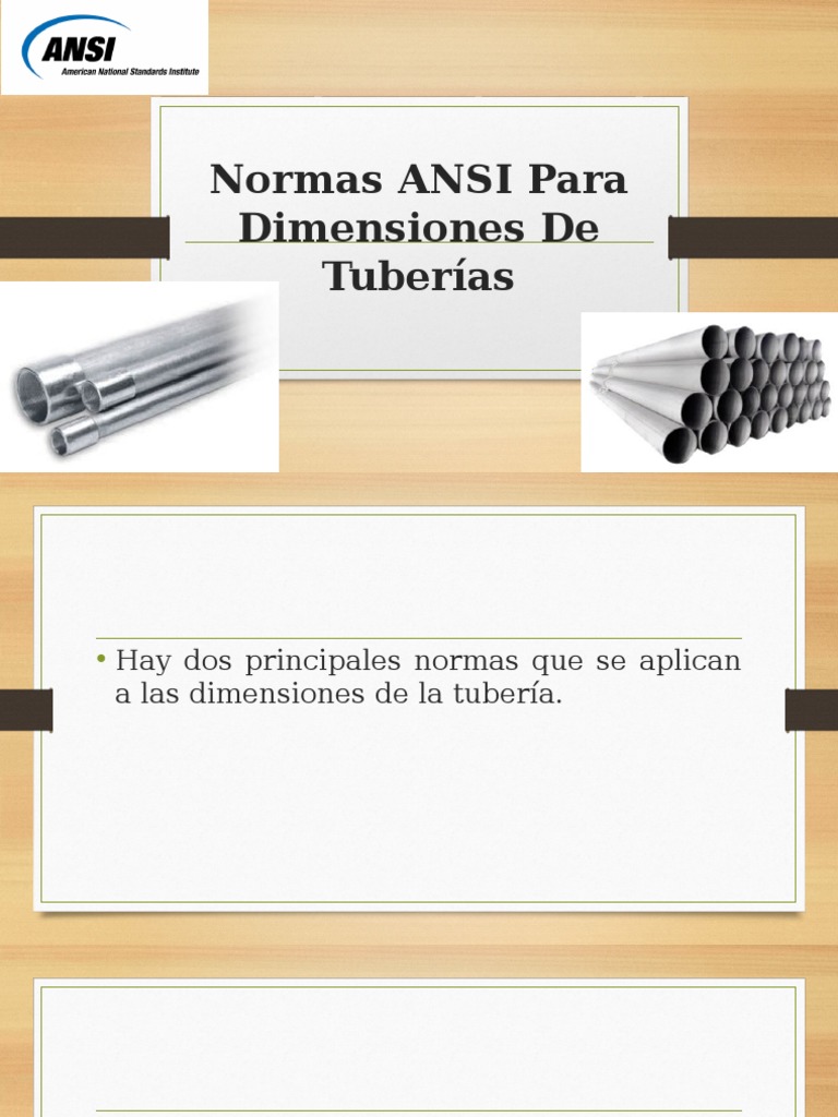 Normas ANSI para Dimensiones de Tuberías | PDF