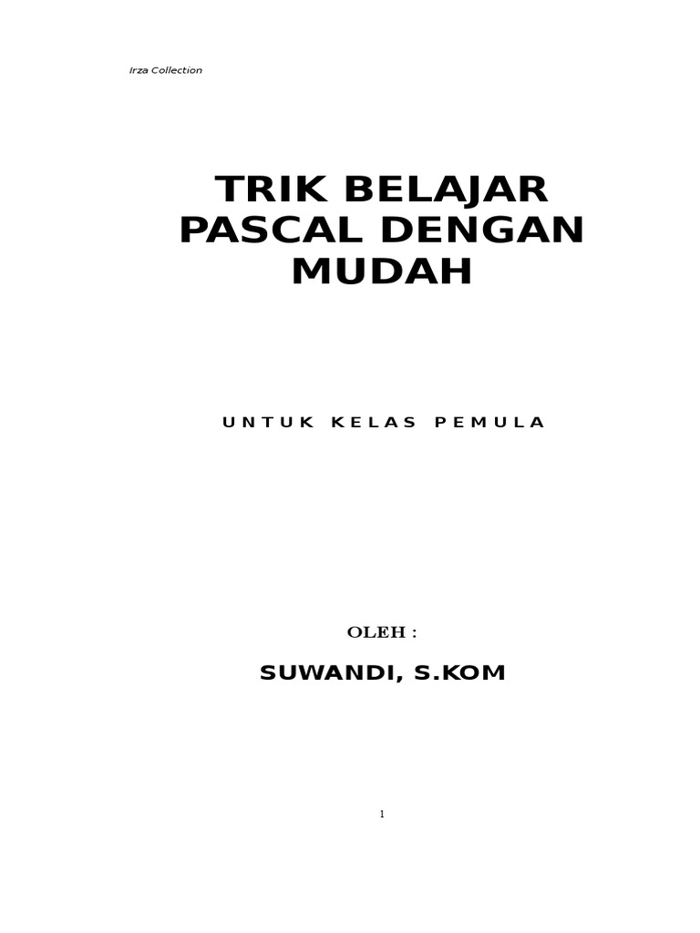Bahasa Pemrograman Pascal | PDF