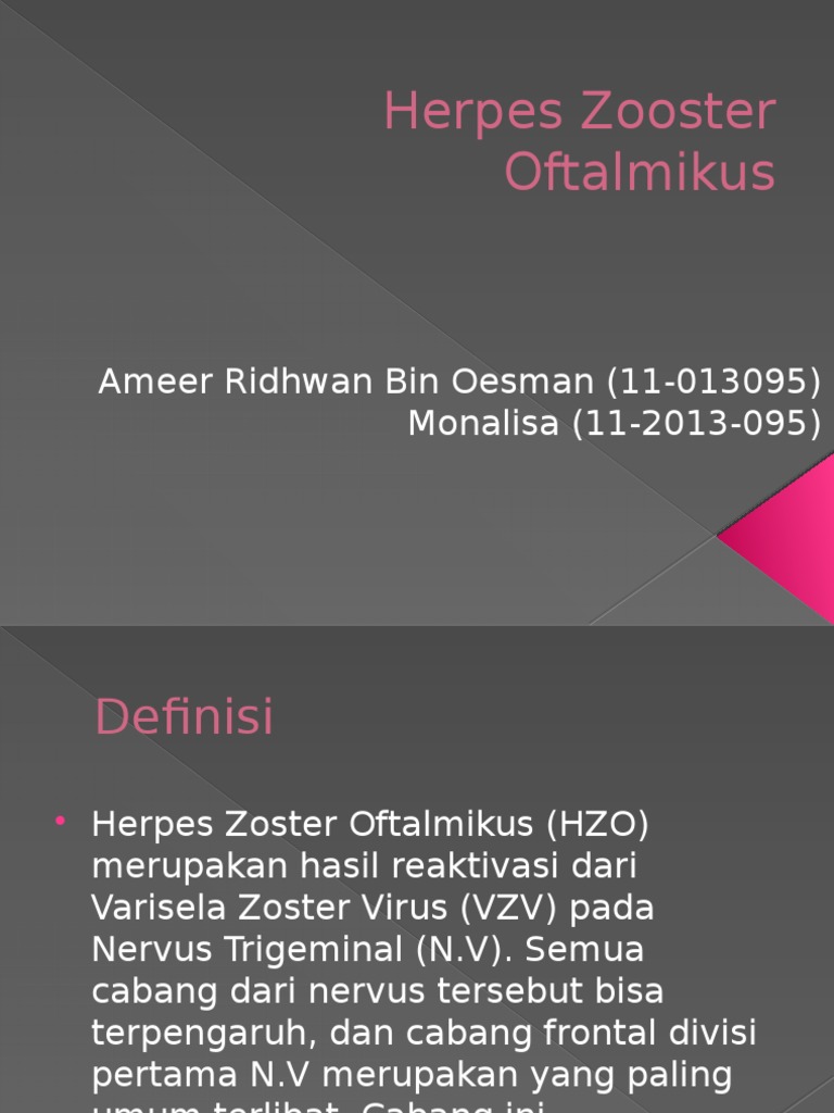 Herpes Zooster Oftalmikus | PDF