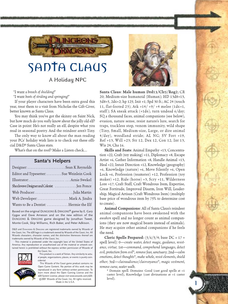 Santa | Santa Claus | Dungeons & Dragons