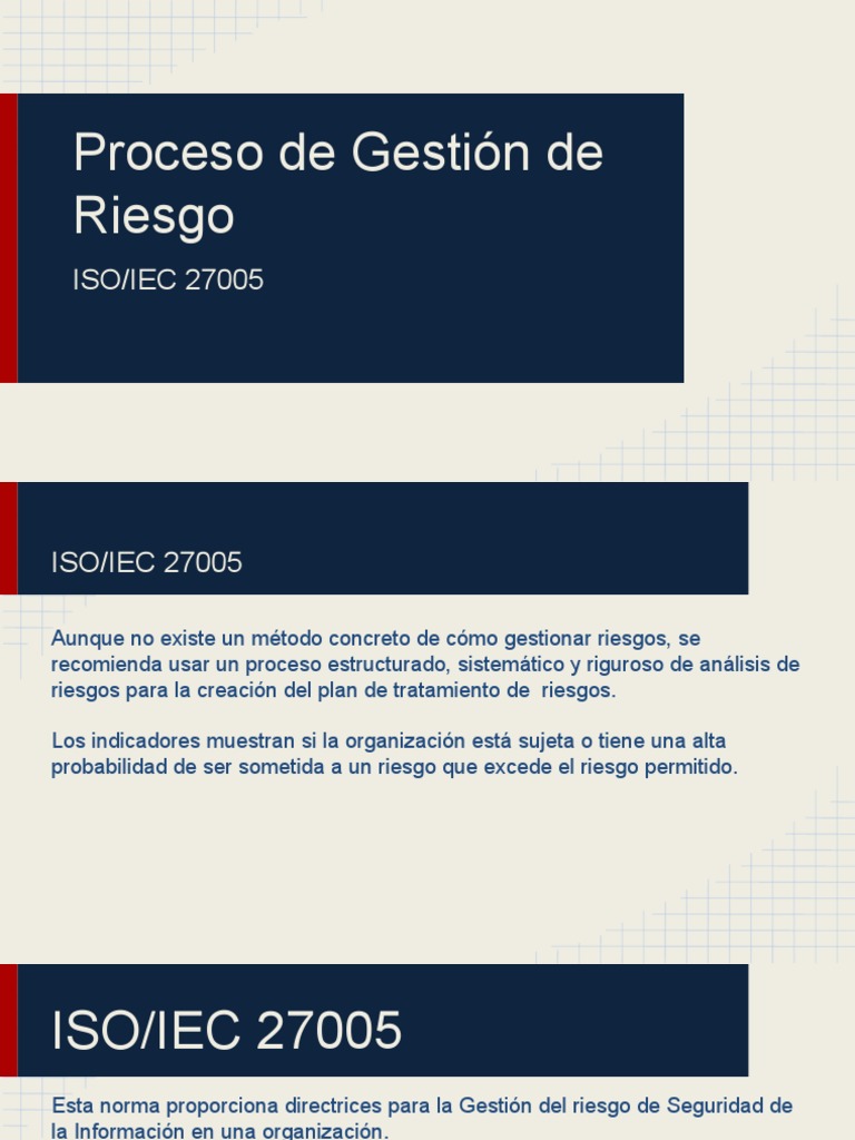 Sistema de Gestion de Riesgo RSI ISO 27005 | Descargar gratis PDF ...