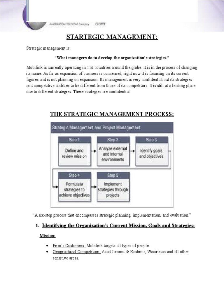 Startegic Management:: The Strategic Management Process | PDF | Strategic Management ...
