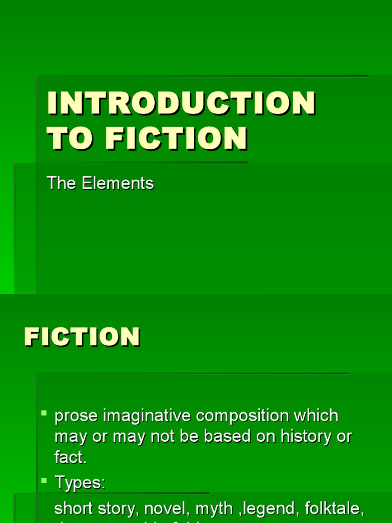 Introduction To Fiction | PDF | Plot (Narrative) | Narrative