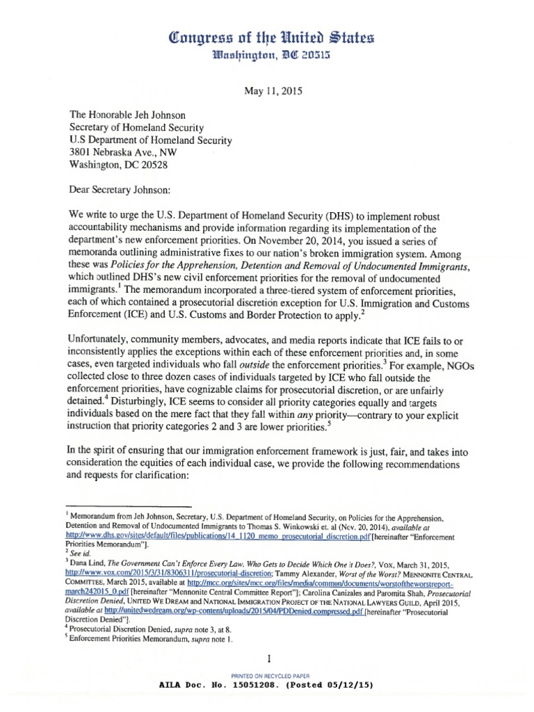Grijalva Letter On Deportations | PDF | U.S. Immigration And Customs ...