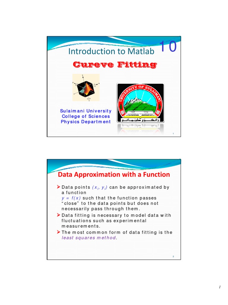 10 Matlab Fitting | PDF | Interpolation | Errors And Residuals