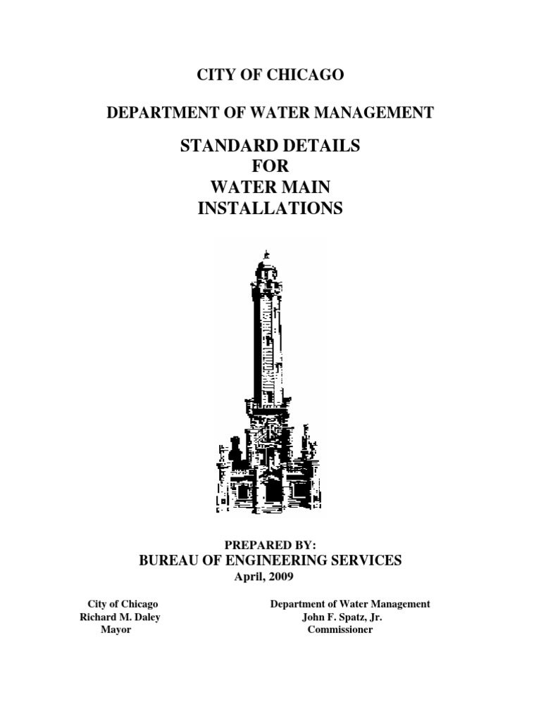 Standard Details FOR Water Main Installations: City of Chicago ...