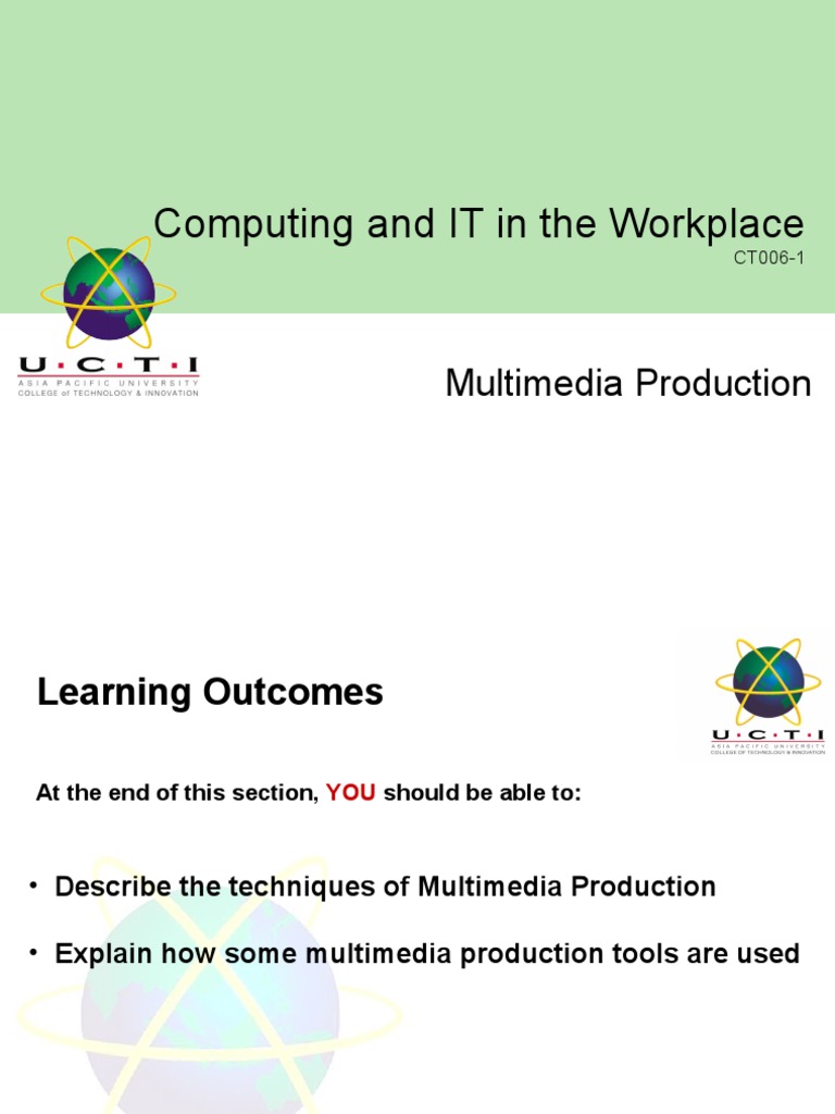 Multimedia Production in IT Workplace | PDF | Multimedia | Graphics