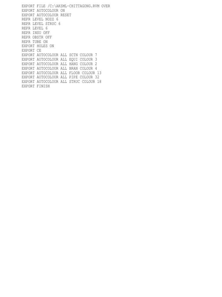 RVM Extraction From PDMS To Autocad Navisworks. | PDF