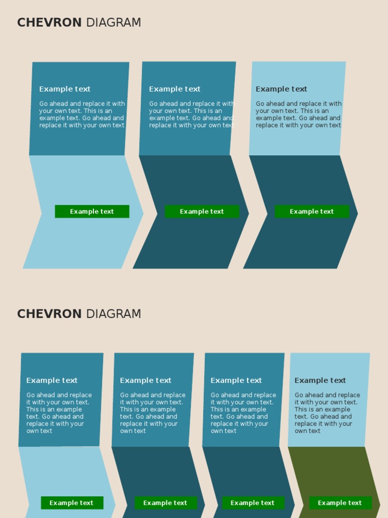 Chevron Diagram: Example Text Example Text | PDF