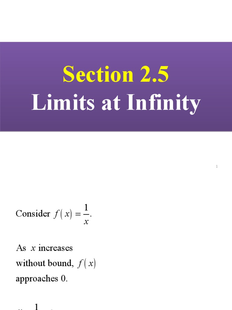Limits At Infinity Pdf