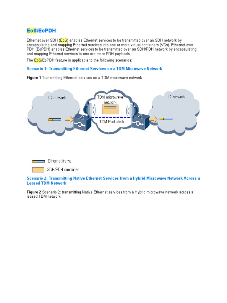 Ethernet over SDH and PDH Explained | PDF