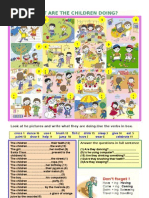 Present Continuous Picture Description | PDF