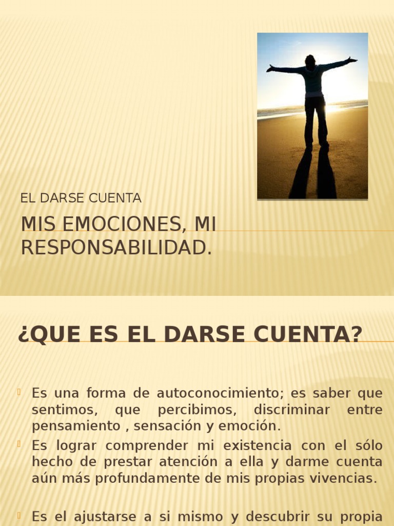 El Darse Cuenta: Autoconocimiento Emocional | PDF