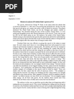 Rhetorical Analysis of Bush's 9/11 Speech | PDF