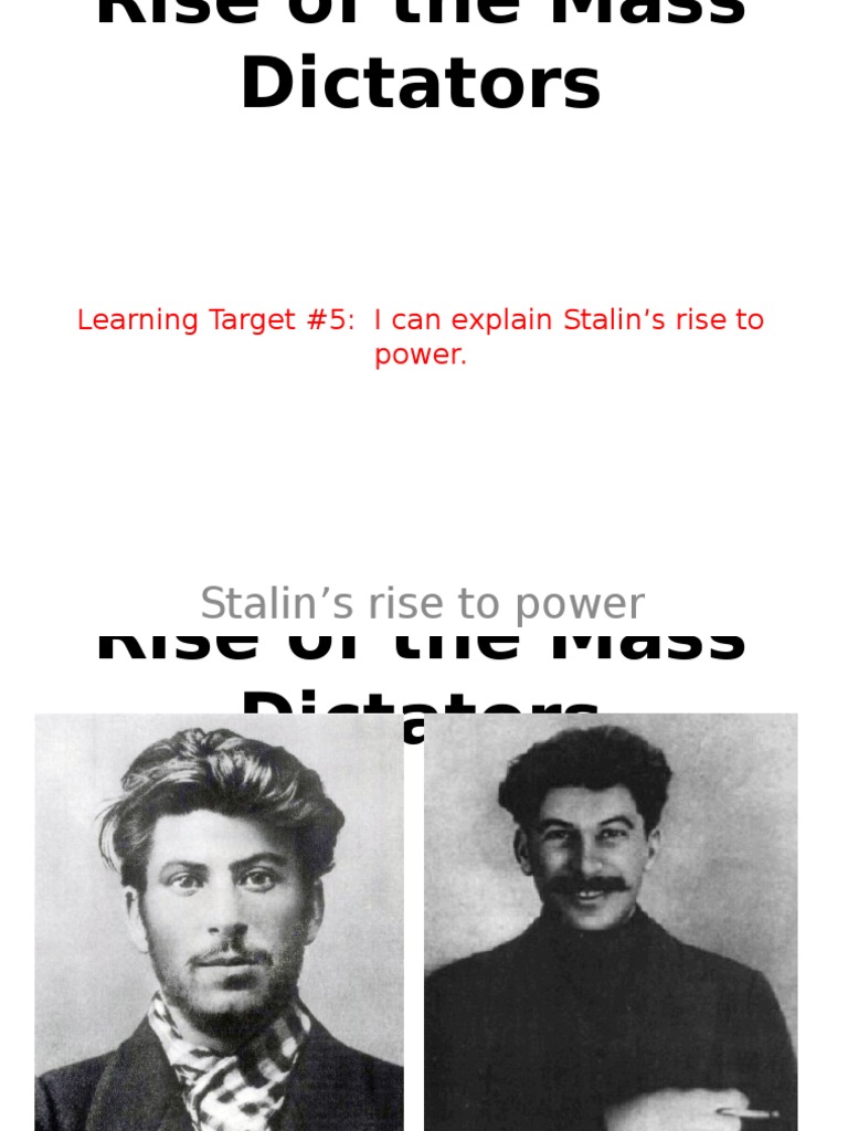 Rise of The Mass Dictators Stalin | PDF | Politics | Social Science