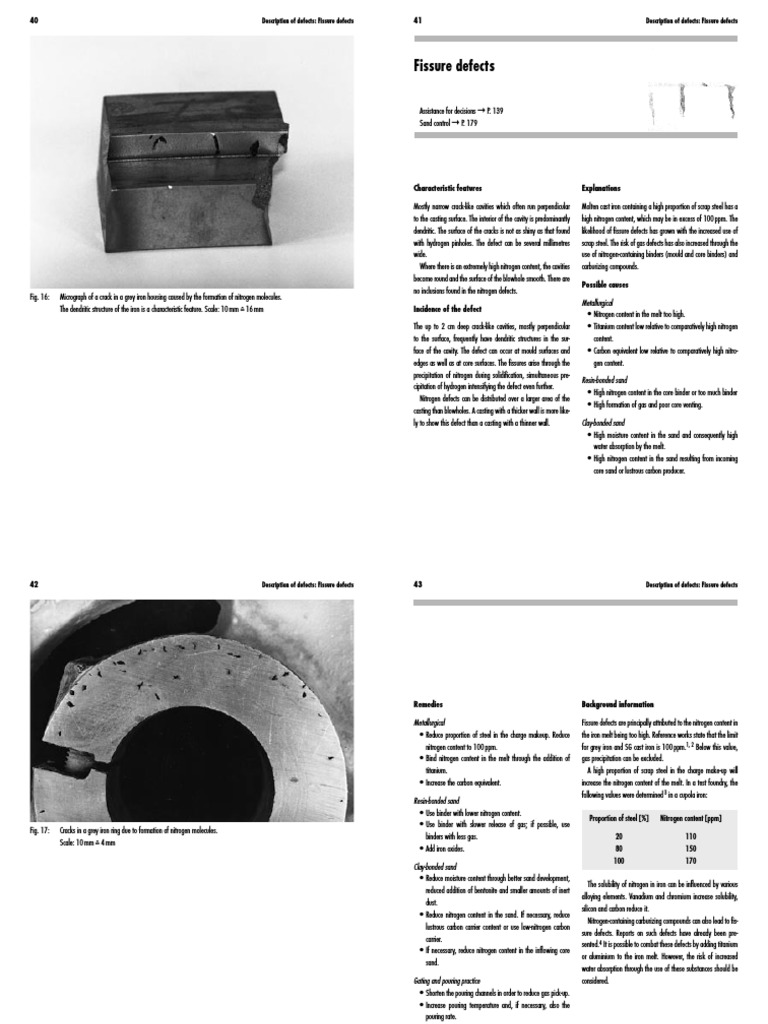 Fissure Defects in Cast Iron | PDF