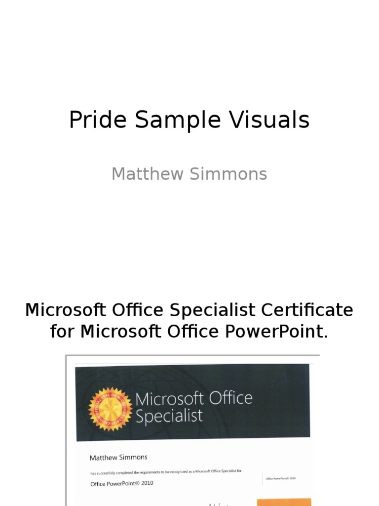 Pride Sample Visuals | PDF