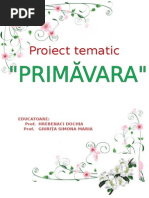 Proiect Tematic Primavara Anotimpul Armoniei | PDF
