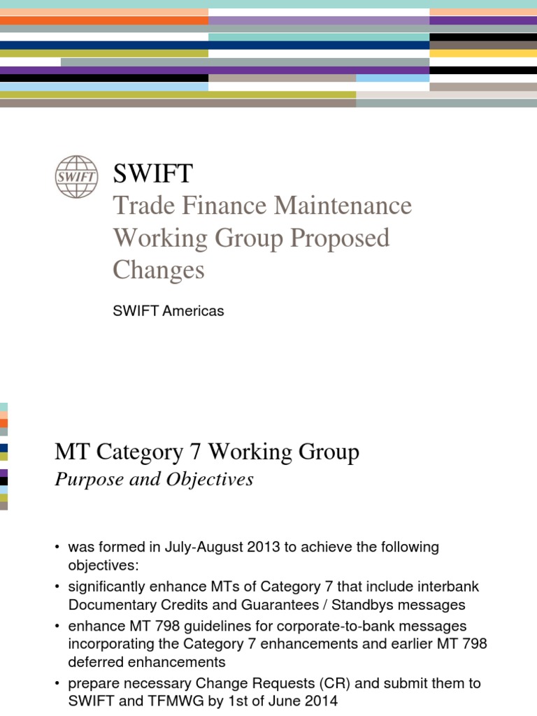 SWIFT Trade Finance Messages and Anticipated Changes 2015 | Letter Of ...