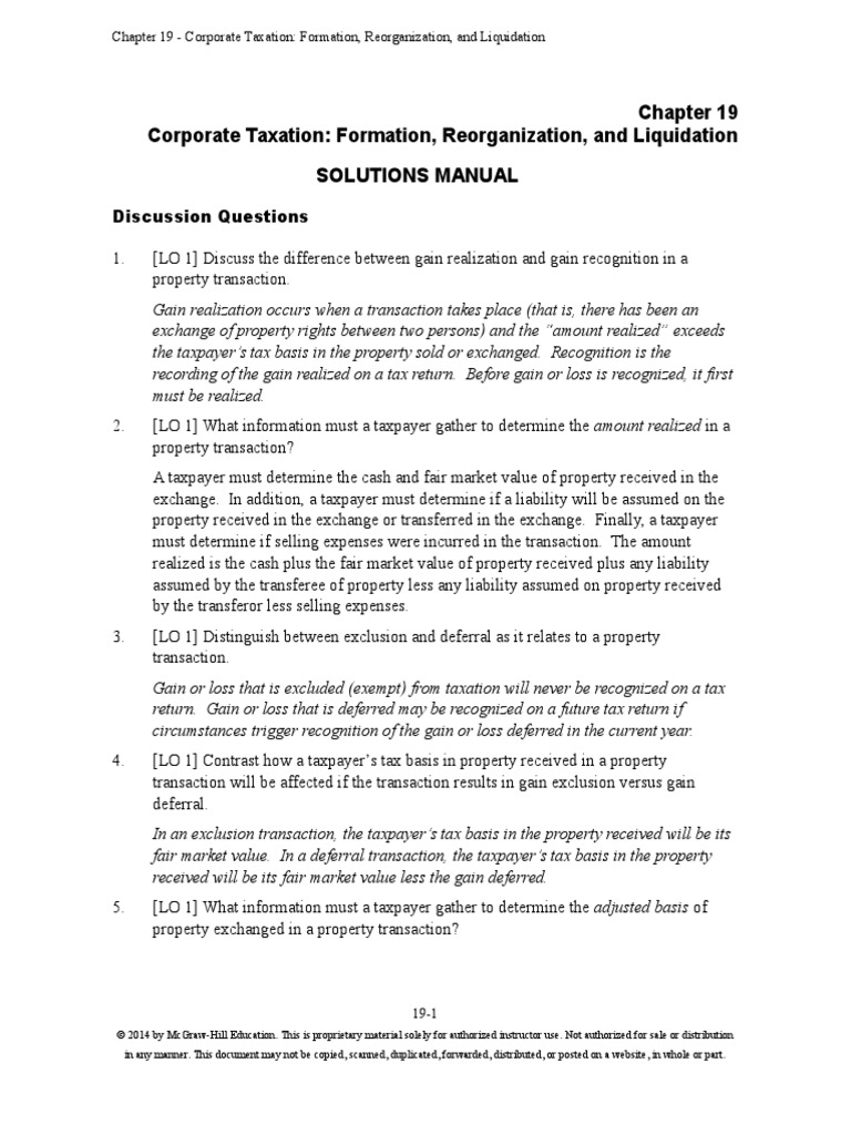 Smchap 019 Pdf Mergers And Acquisitions Corporate Tax