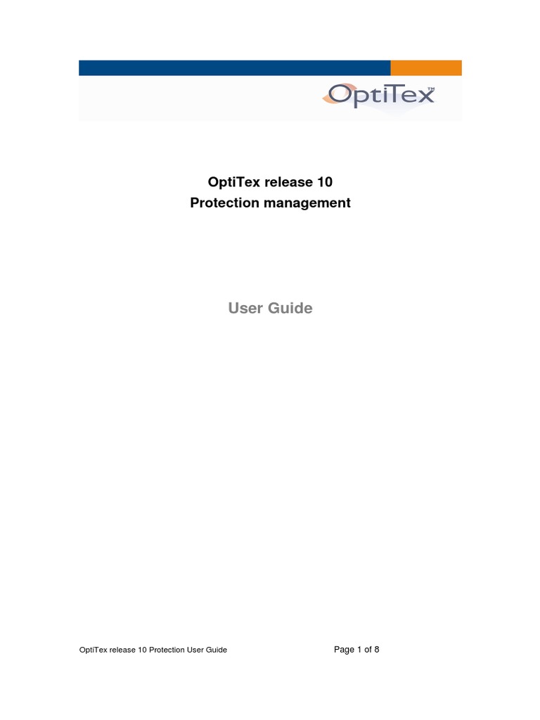OptiTex Protection User Guide | PDF | Installation (Computer Programs) | Computer File