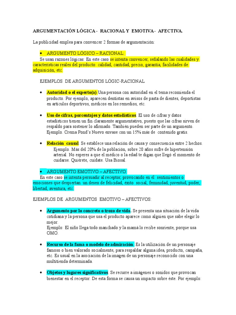 Argumentación Lógica Publicidad | PDF | Argumento | Teoría de la ...