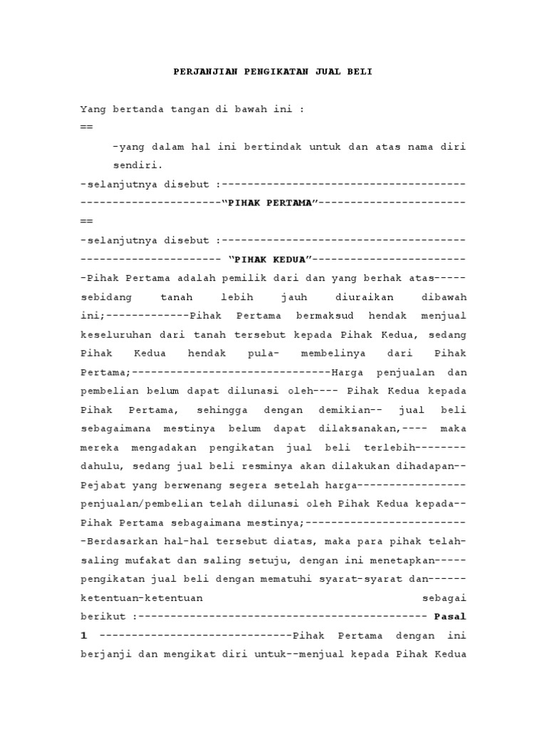 Contoh PPJB | PDF
