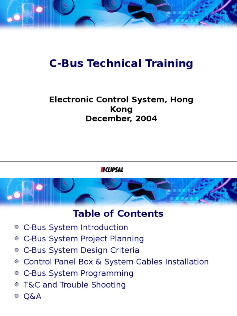 C-Bus Technical Training | PDF | Graphical User Interfaces | Computer ...