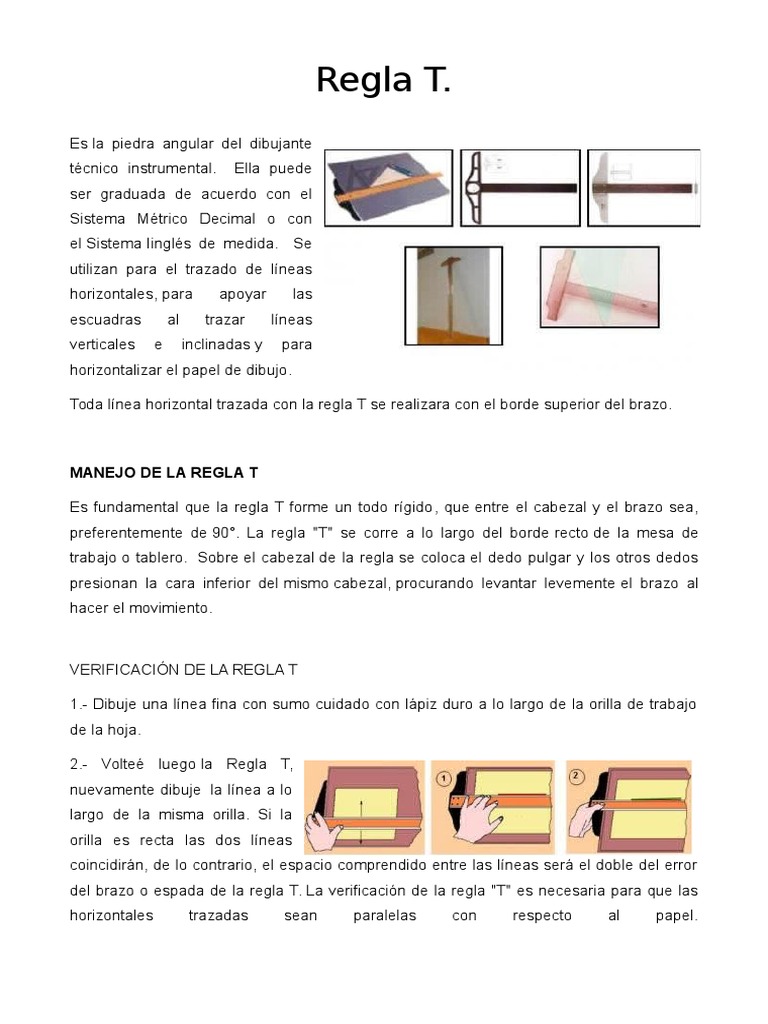 regla t | Perpendicular | Triángulo