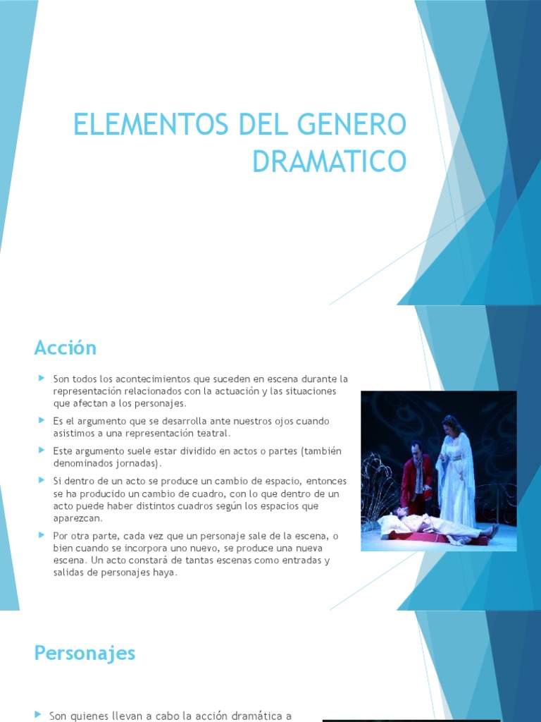 Elementos Del Genero Dramatico | PDF | Teatro | Artes (general)