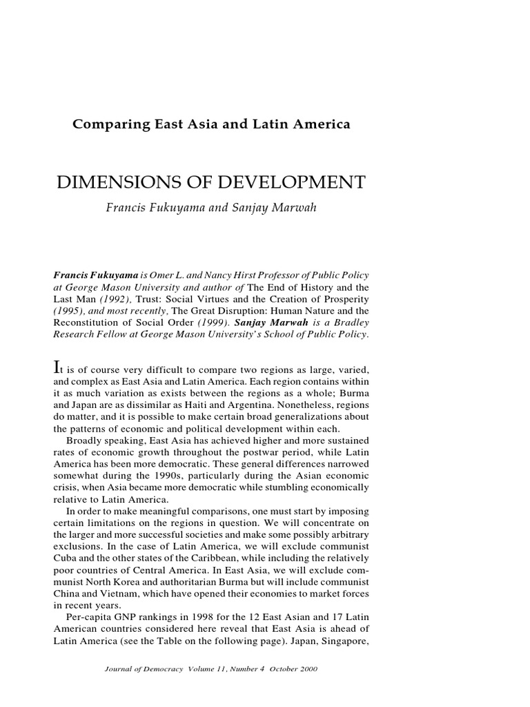 Dimensions of Development | PDF | Latin America | Asia