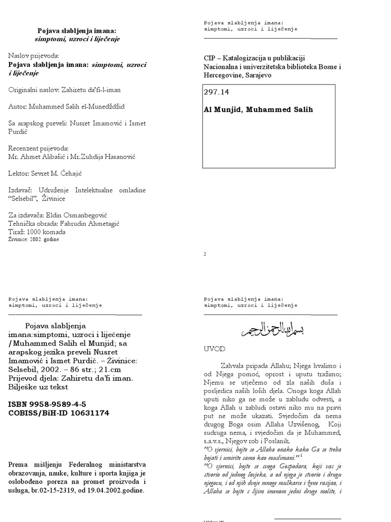 Pojava Slabljenja Imana | PDF