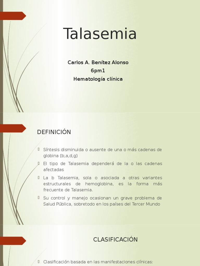 Talasemia | Enfermedades y trastornos | Especialidades Medicas