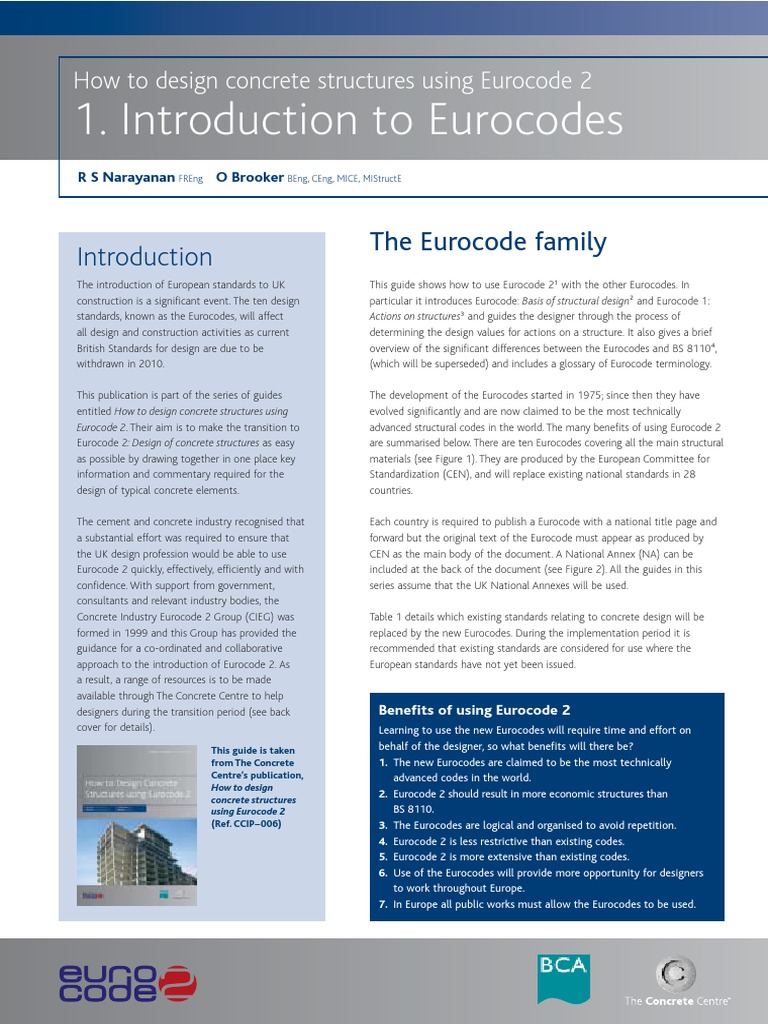 Introduction To Eurocodes: The Eurocode Family | PDF | Geotechnical Engineering | Concrete