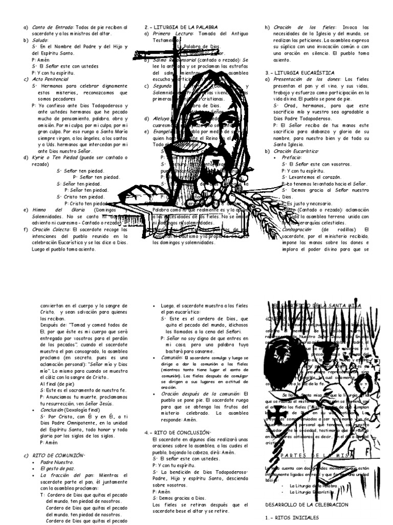 Tríptico de La Misa | PDF | Misa (liturgia) | eucaristía