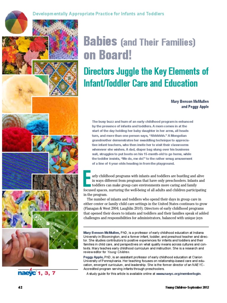 Dap For Infants & Toddlers | PDF | Infants | Early Childhood Education