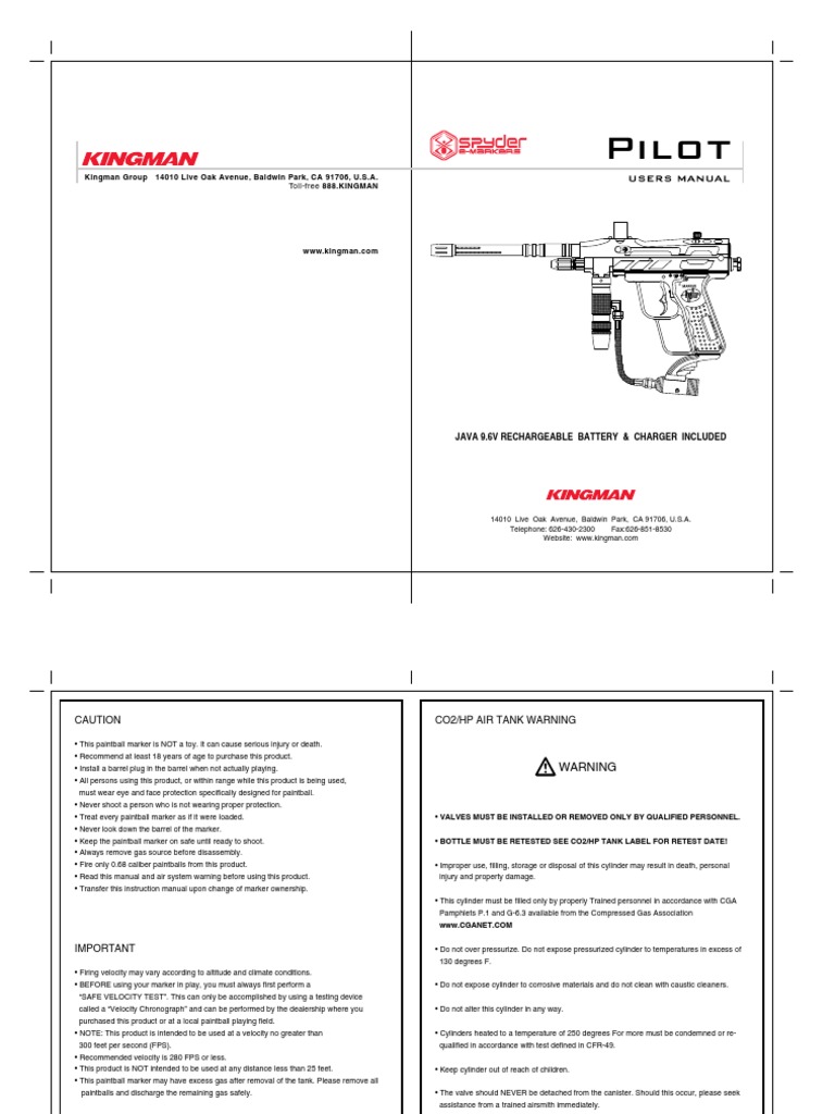 Spyder Pilot | PDF | Battery Charger | Equipment