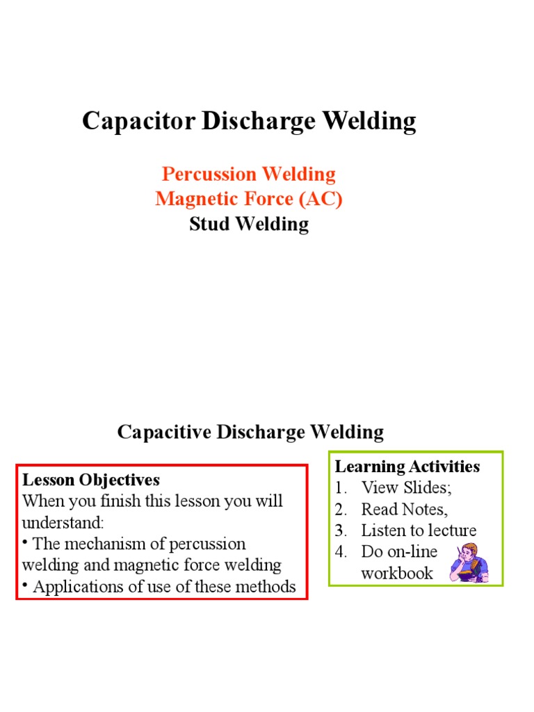 Capacitor Discharge Welding Overview | PDF | Welding | Construction