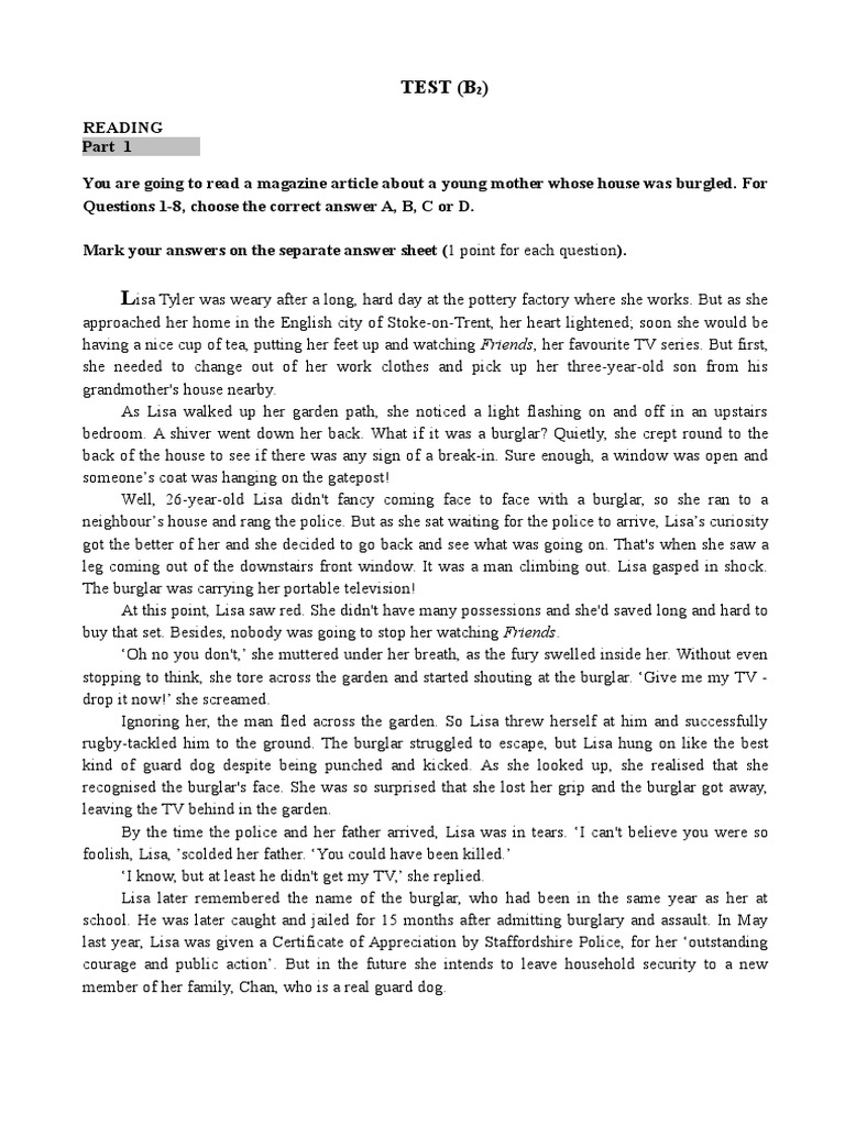 B-2 - English Reading Test | PDF | Antarctica | Hospital
