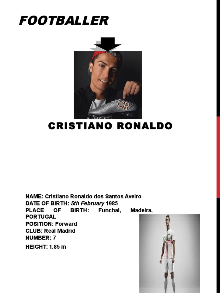 Footballer: Cristiano Ronaldo | PDF
