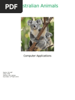 Koala Information Report Template | PDF | Koala | Mammal Orders